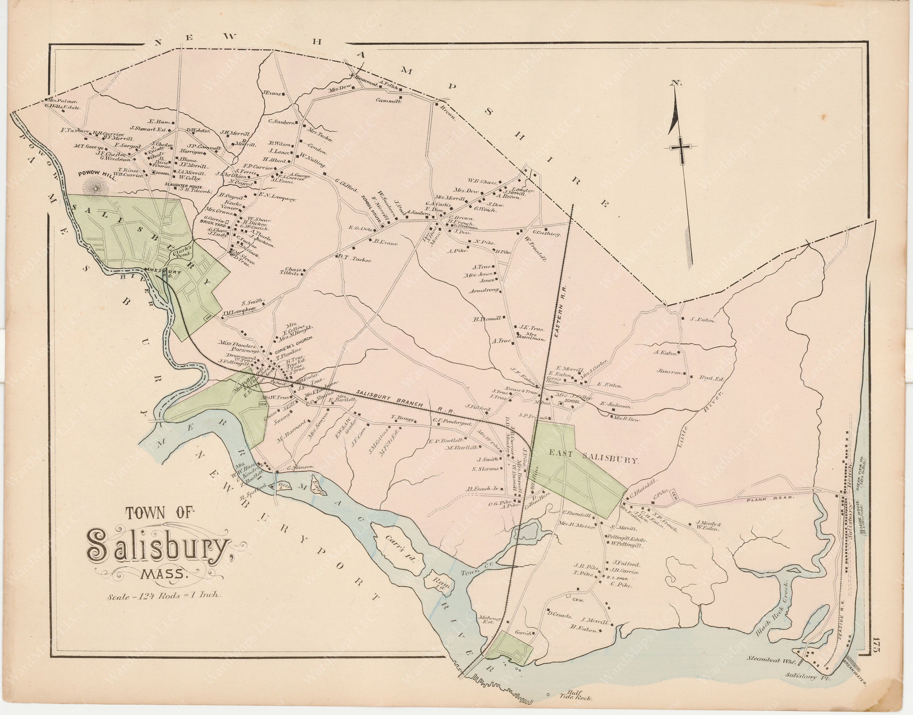 Salisbury, Massachusetts 1884 – WardMaps LLC