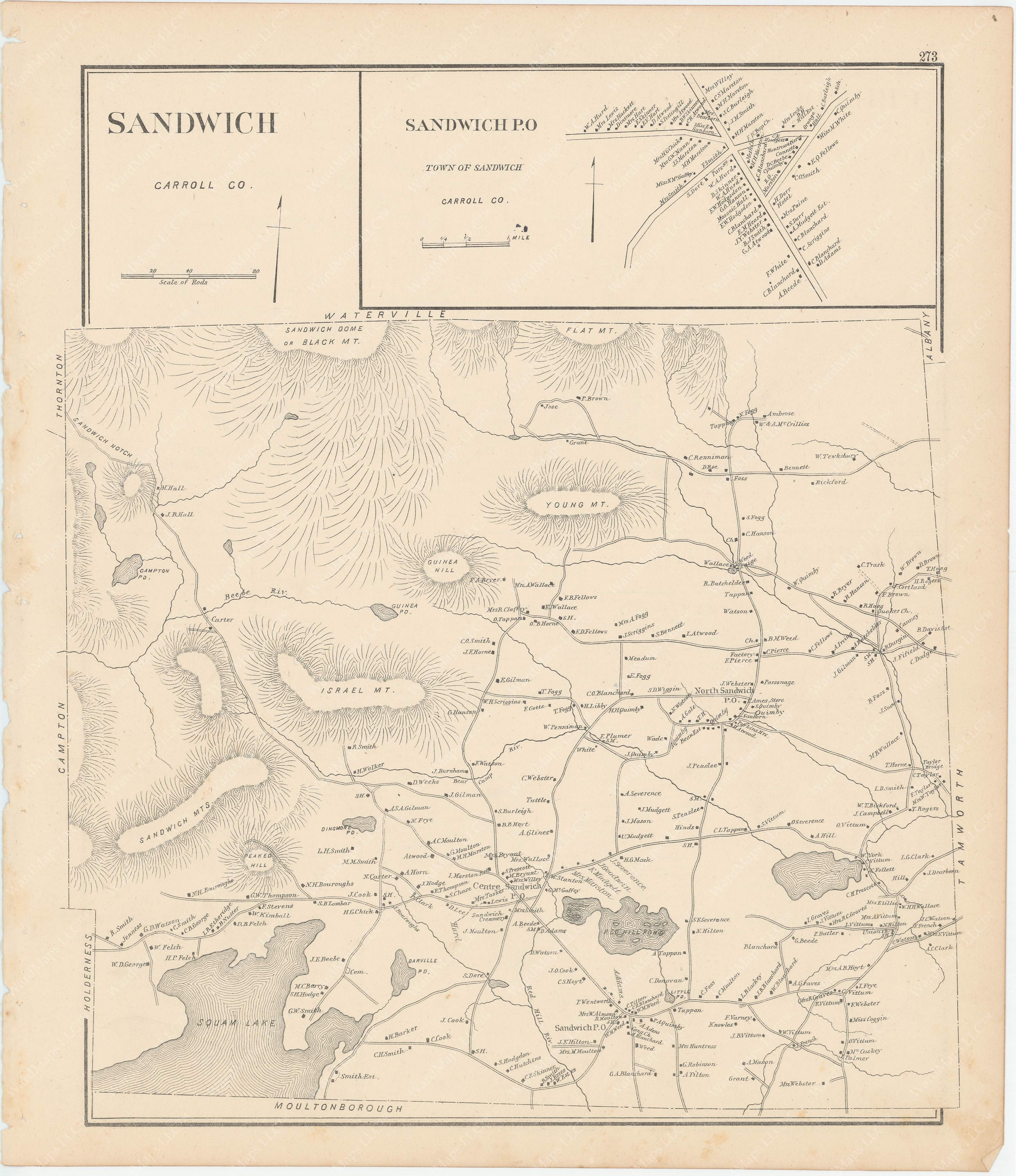 Sandwich, New Hampshire 1892 – WardMaps LLC