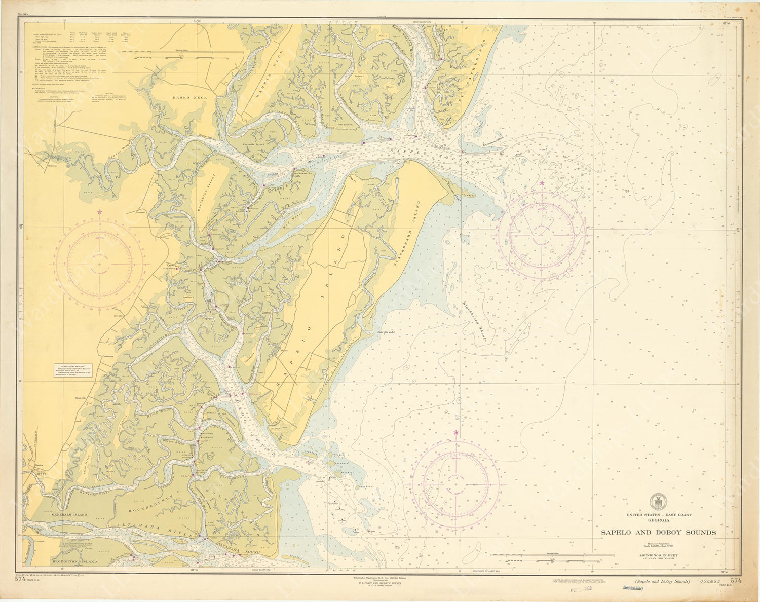 USC&GS Georgia: Sapelo and Doboy Sounds 1953 – WardMaps LLC