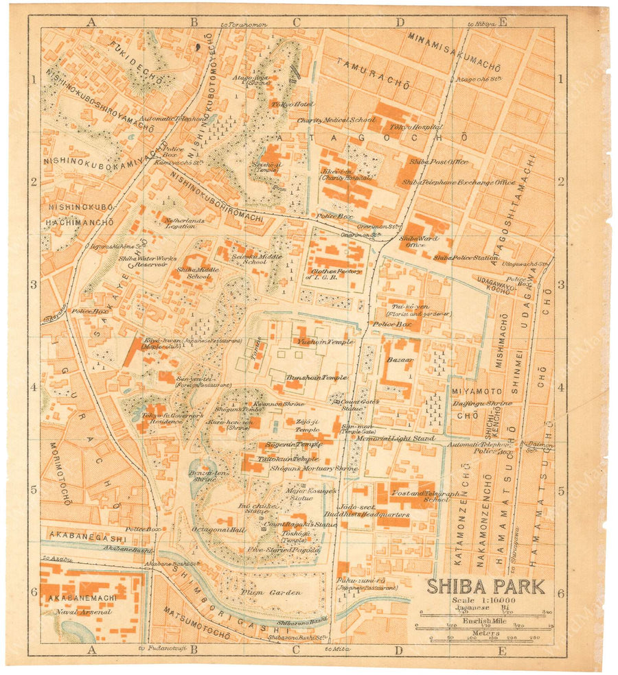 Tokyo, Japan 1914: Shiba Park – WardMaps LLC