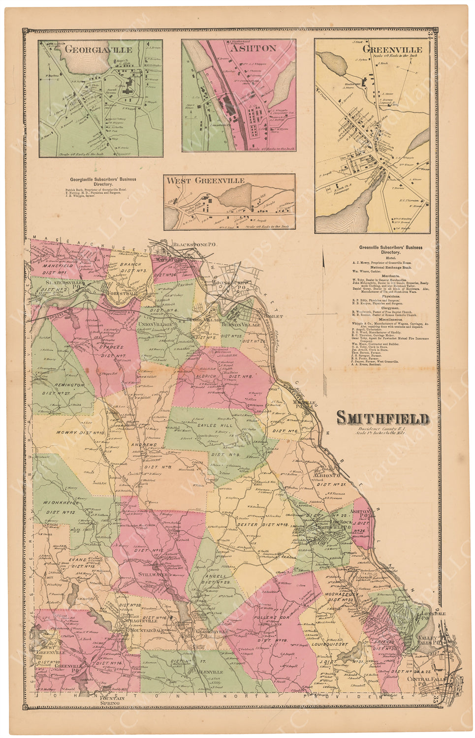 Smithfield, Rhode Island 1870 – WardMaps LLC