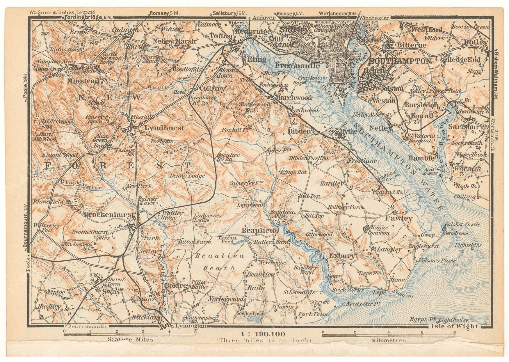 Southampton Region, England 1927 – WardMaps LLC