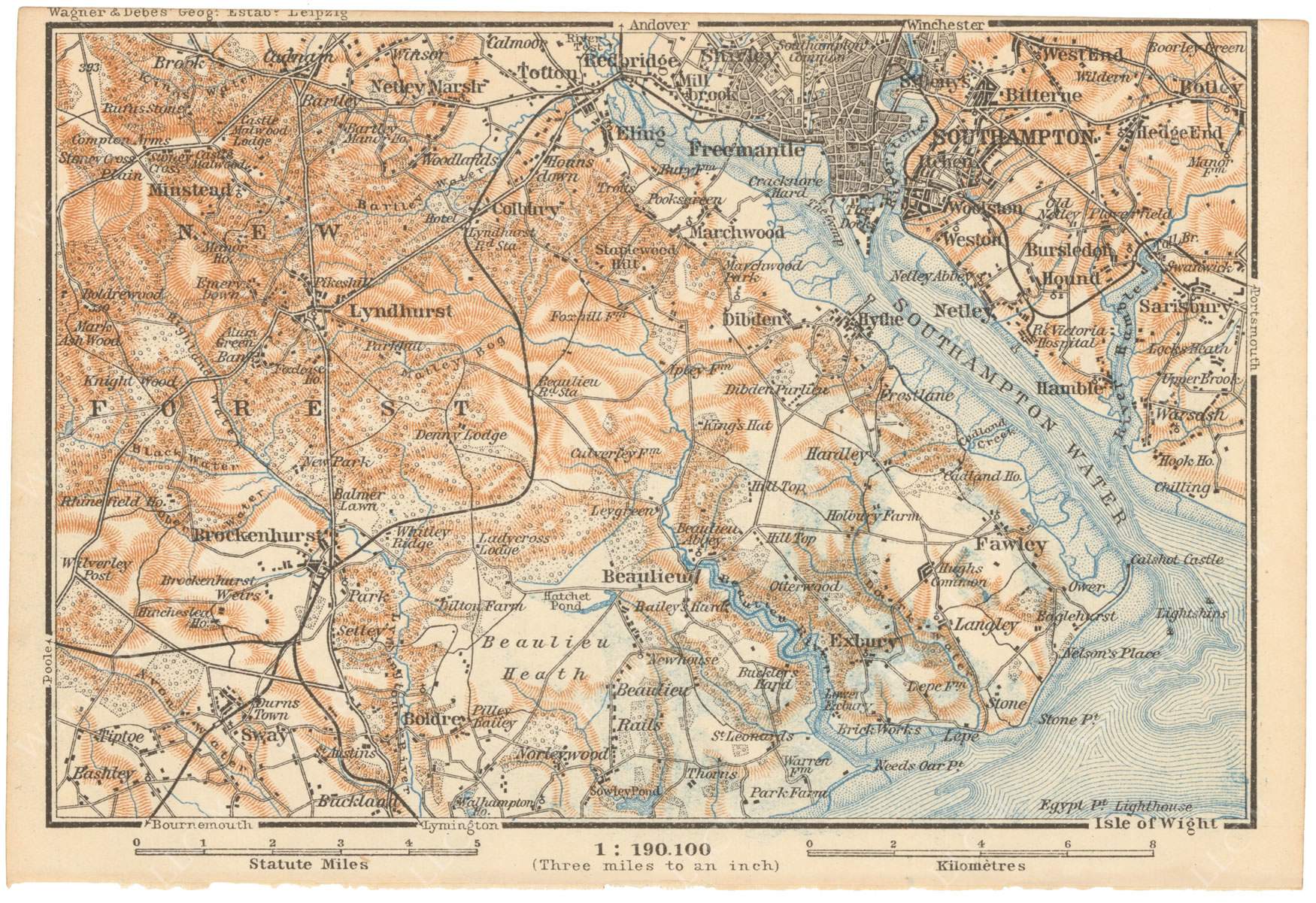 Southampton Region, England 1910 – WardMaps LLC