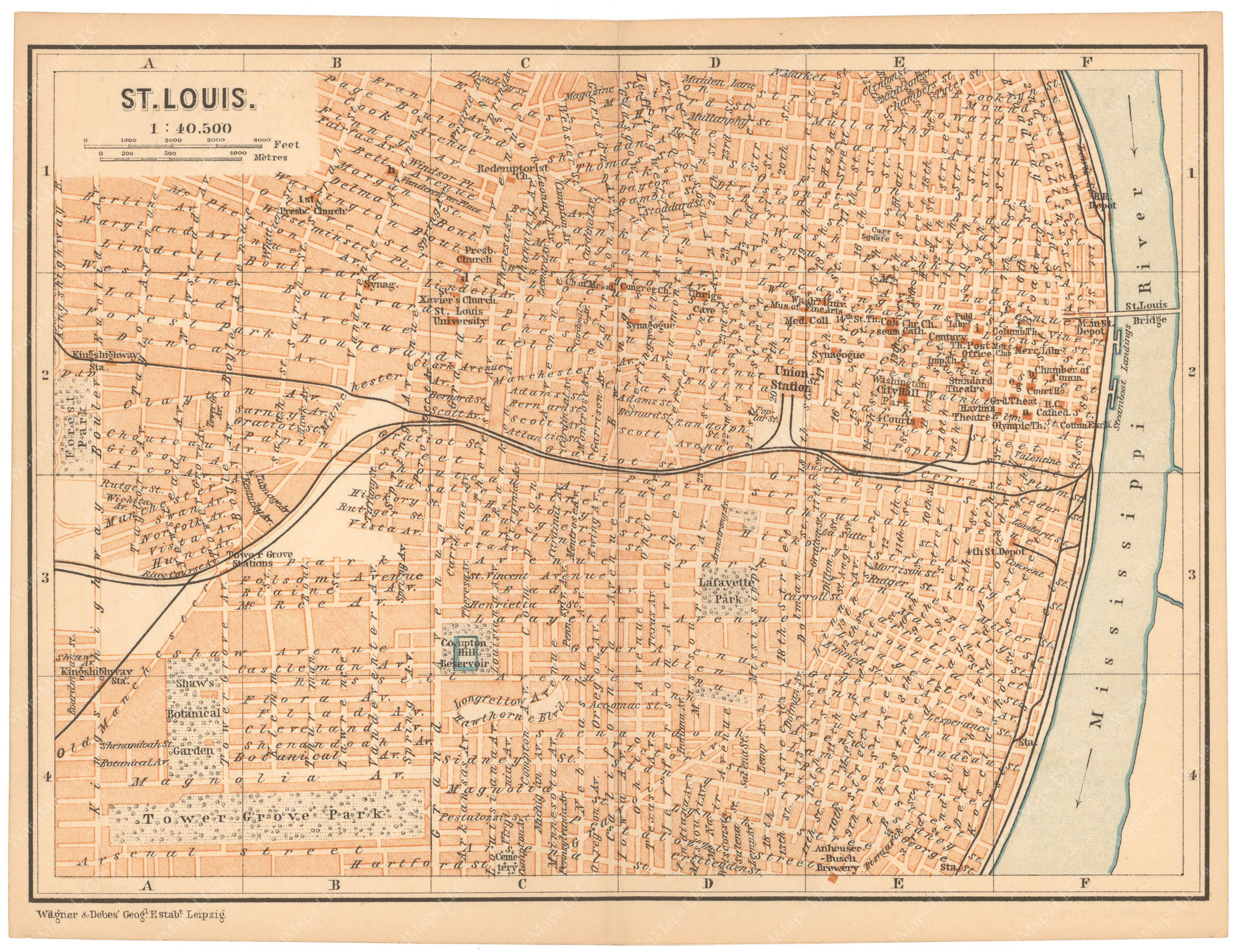 Saint Louis, Missouri 1899 – WardMaps LLC
