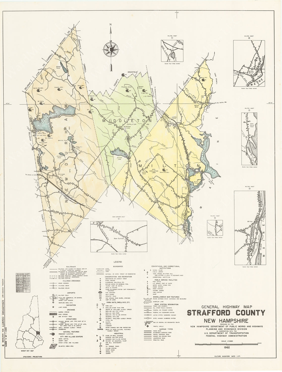 Strafford County, New Hampshire 1962: 01 of 05 – WardMaps LLC