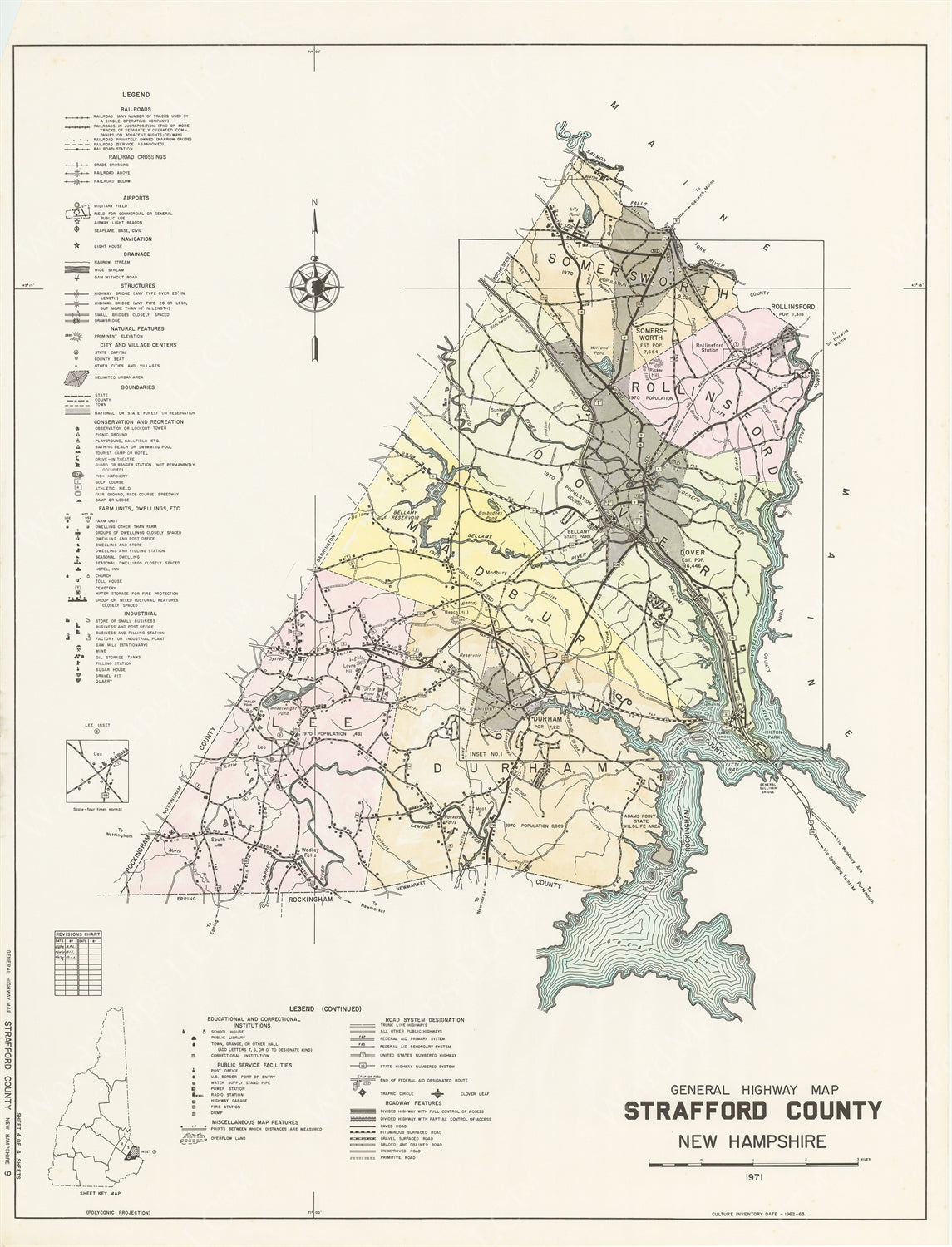 Strafford County, New Hampshire 1971: 04 of 05 – WardMaps LLC