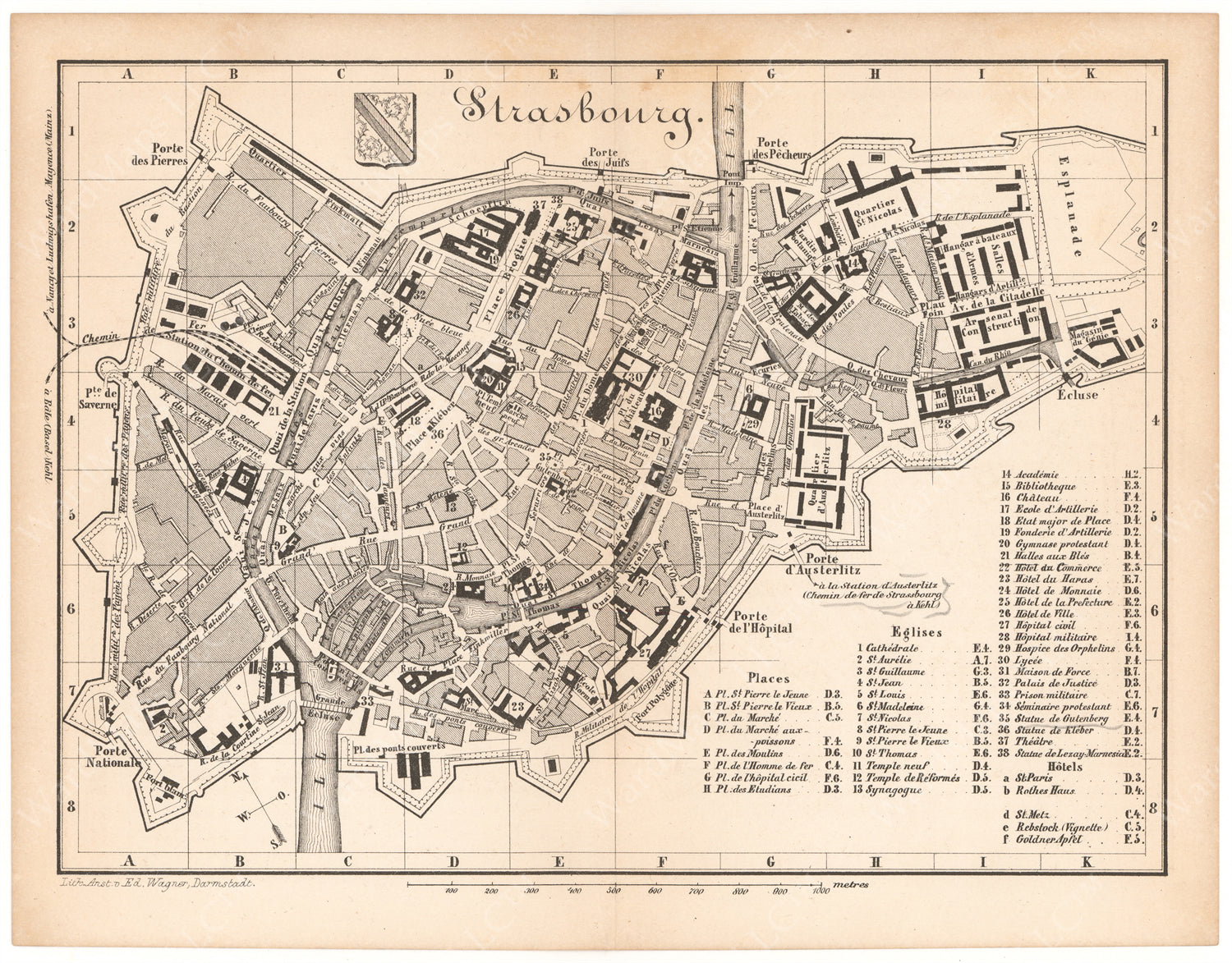 Strasbourg, France 1868 – WardMaps LLC