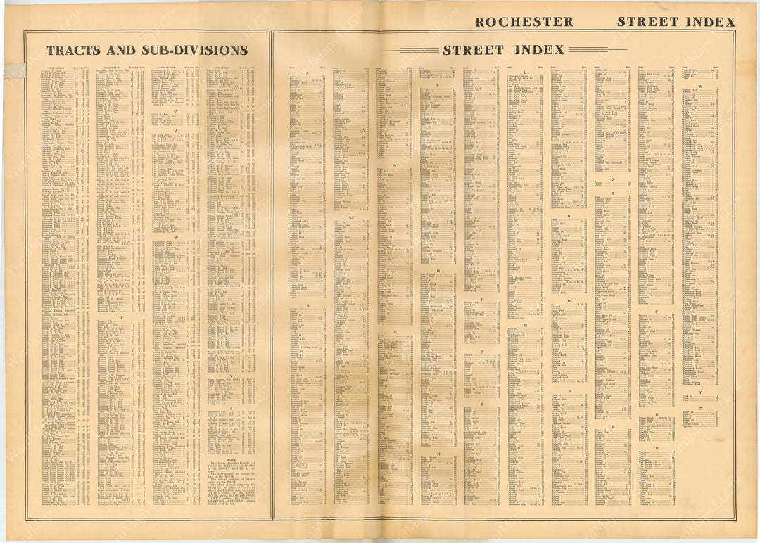 Rochester, New York 1918 Street Index – WardMaps LLC