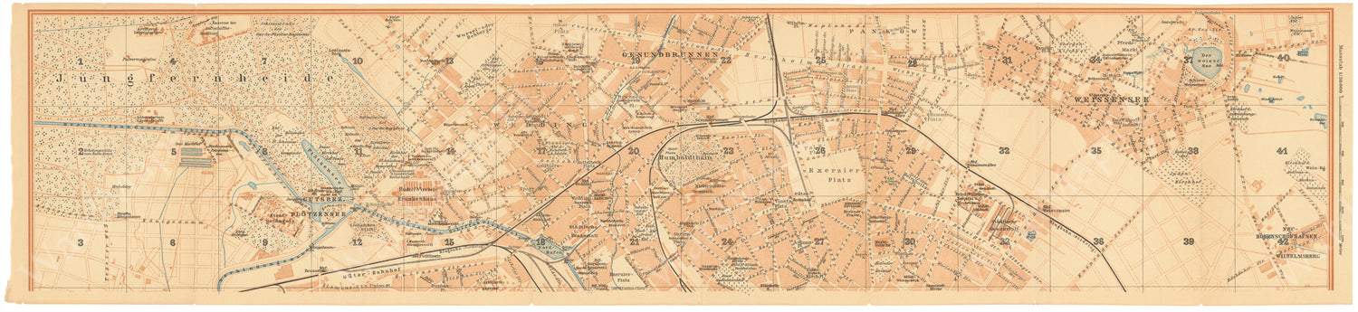 Berlin, Germany 1908: Strip Map 1 of 3 (North) – WardMaps LLC