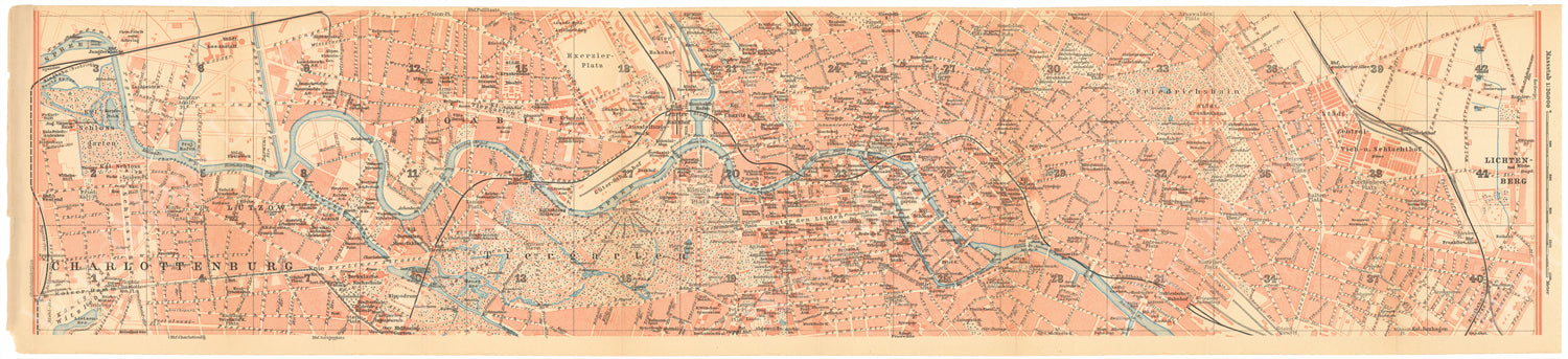 Berlin, Germany 1908: Strip Map 2 of 3 (Middle) – WardMaps LLC