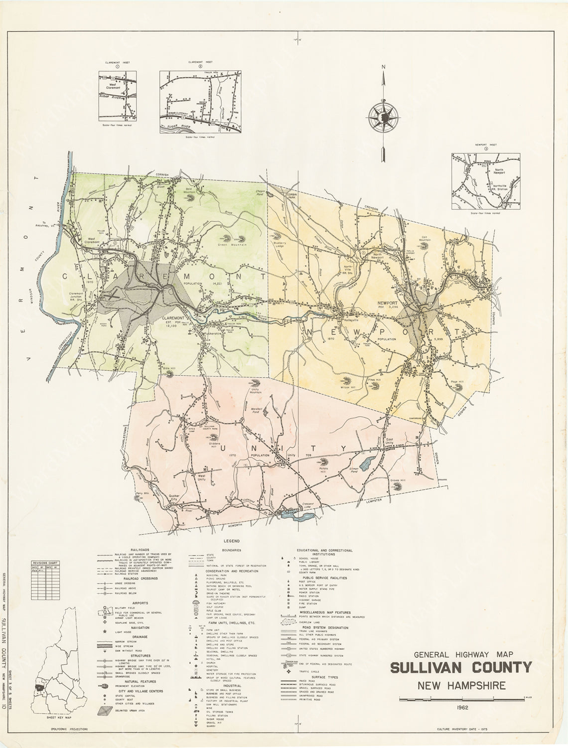 Sullivan County, New Hampshire 1962: 02 of 04 – WardMaps LLC