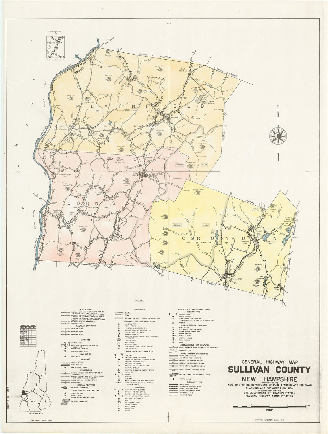 Sullivan County, New Hampshire 1962: 03 of 04 – WardMaps LLC
