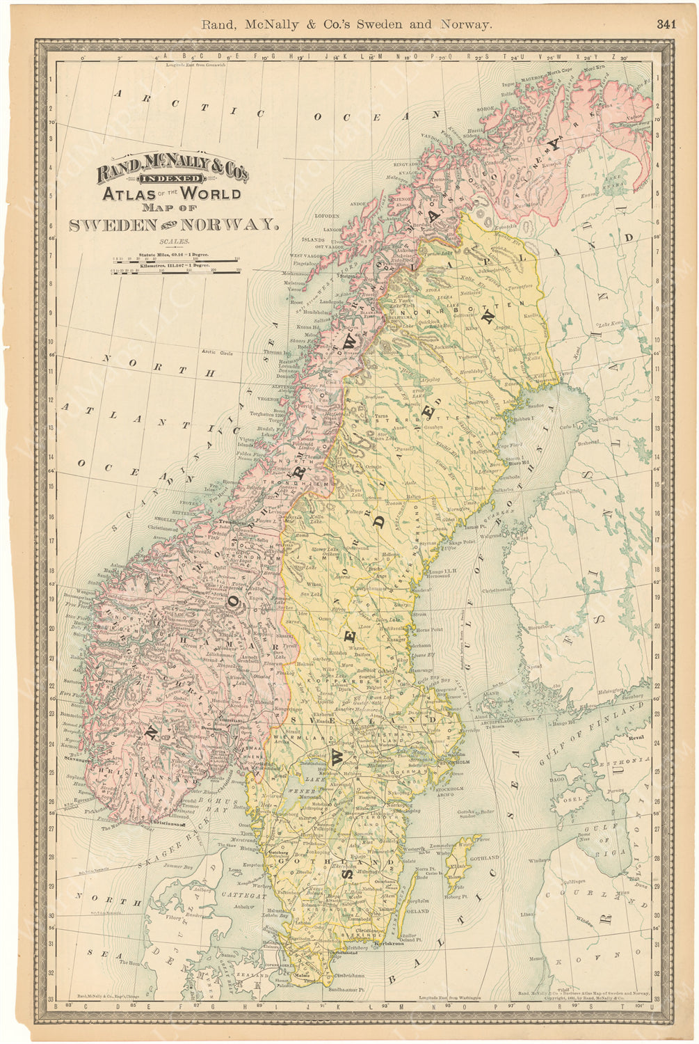 Sweden and Norway 1892 – WardMaps LLC