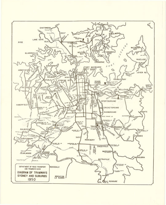 Sydney, Australia 1950: Tramways – WardMaps LLC