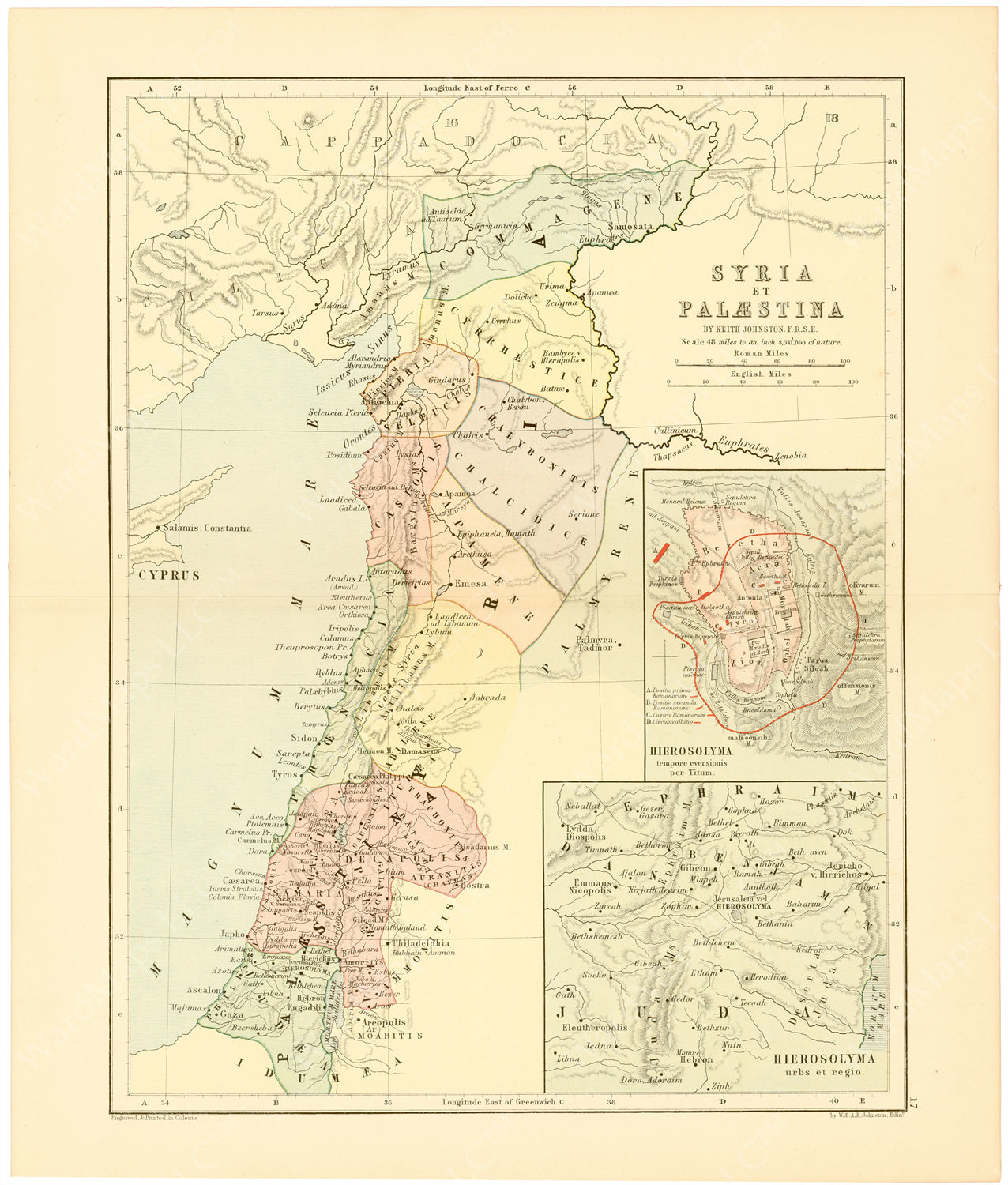 Classical Map c.1897: Ancient Palestine and Syria – WardMaps LLC