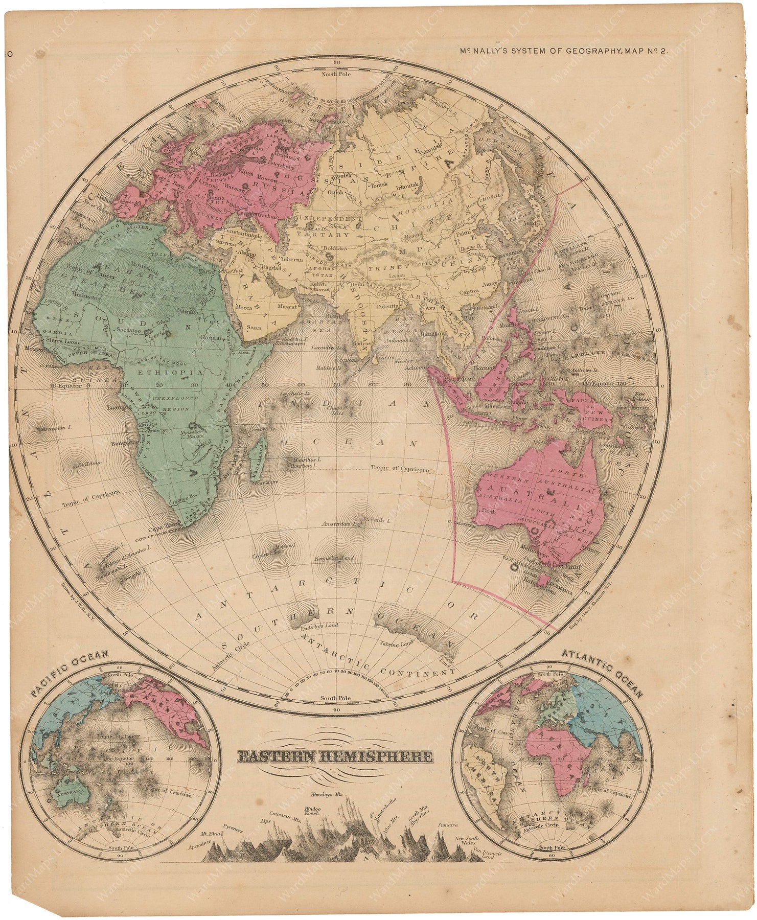 Eastern Hemisphere 1856 – WardMaps LLC