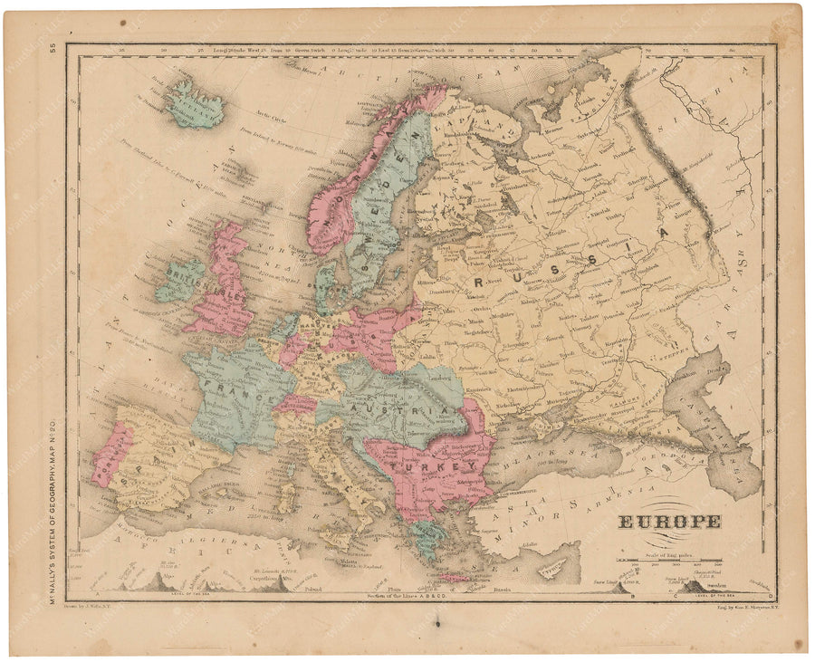 Europe 1856 – WardMaps LLC
