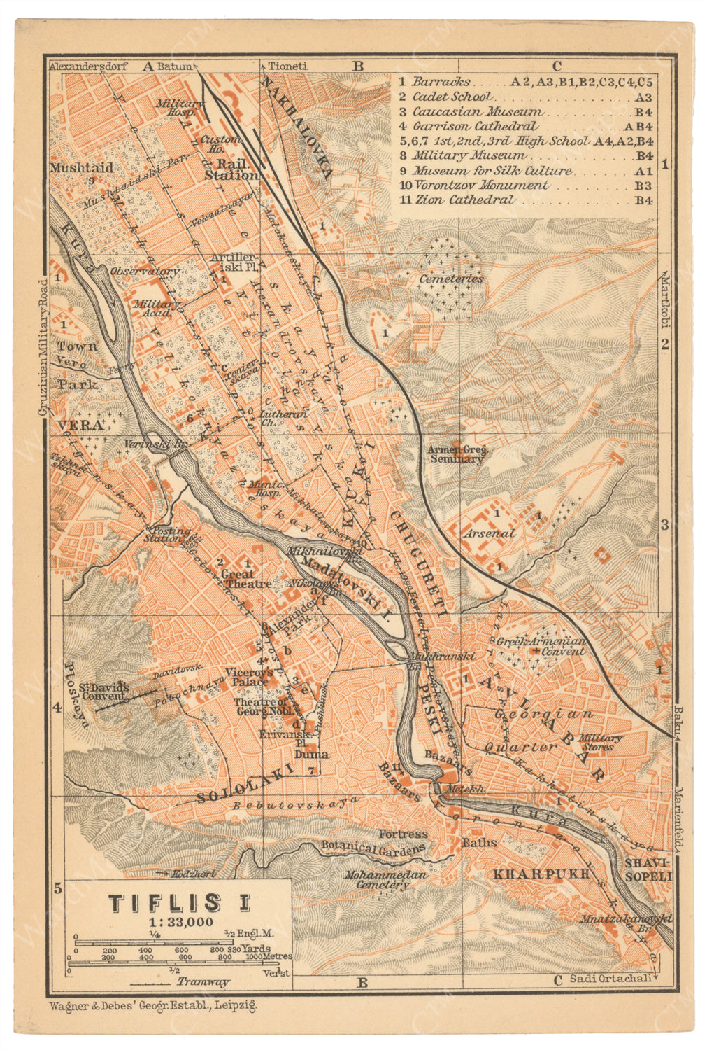 Tbilisi I, Georgia 1914 – WardMaps LLC