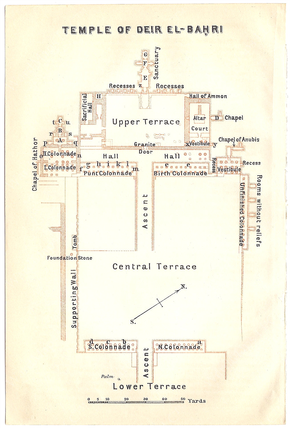 Luxor, Egypt 1914: Temple of Deir el-Bahari at Thebes – WardMaps LLC