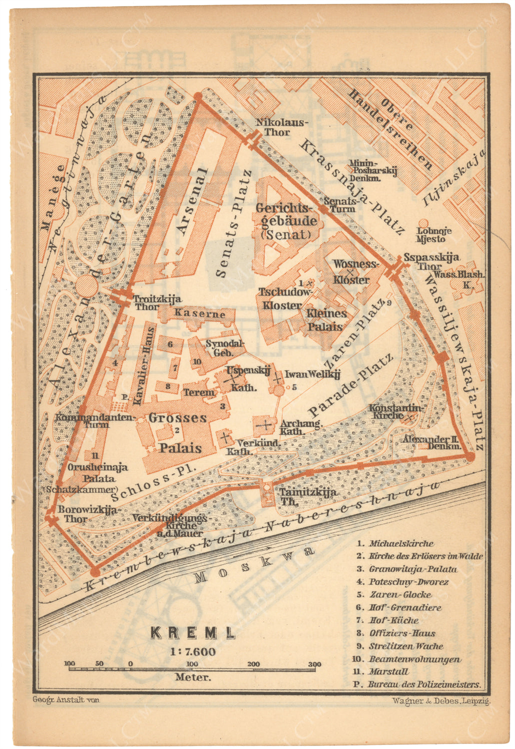 Moscow, Russia 1897: The Kremlin – WardMaps LLC