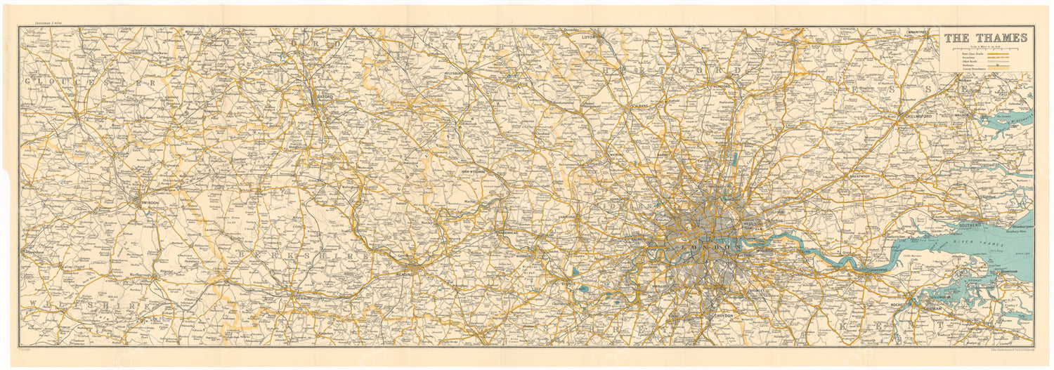 Thames River, England 1931 – WardMaps LLC