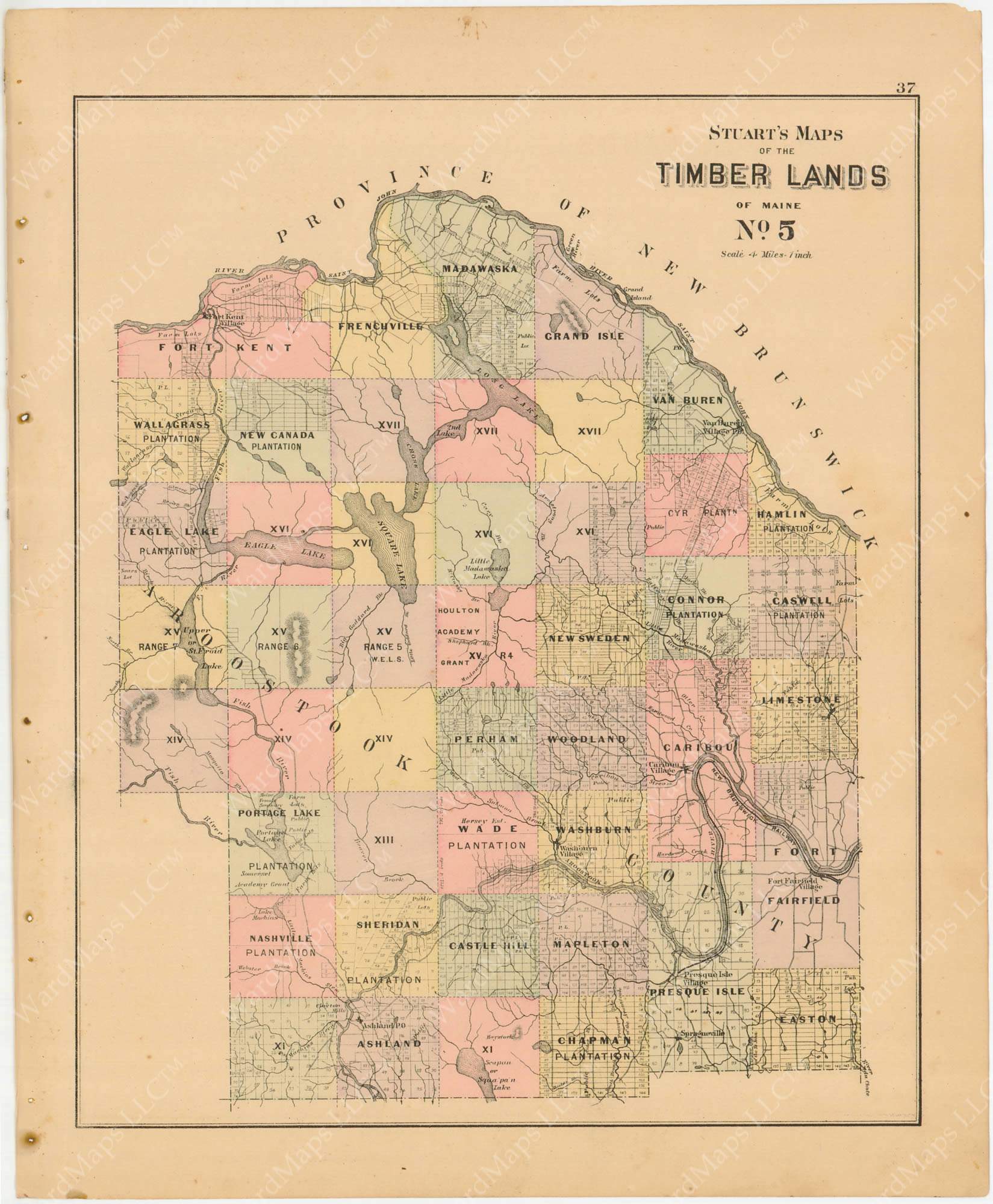 Timber Lands Number 5, Maine 1894-95 – WardMaps LLC