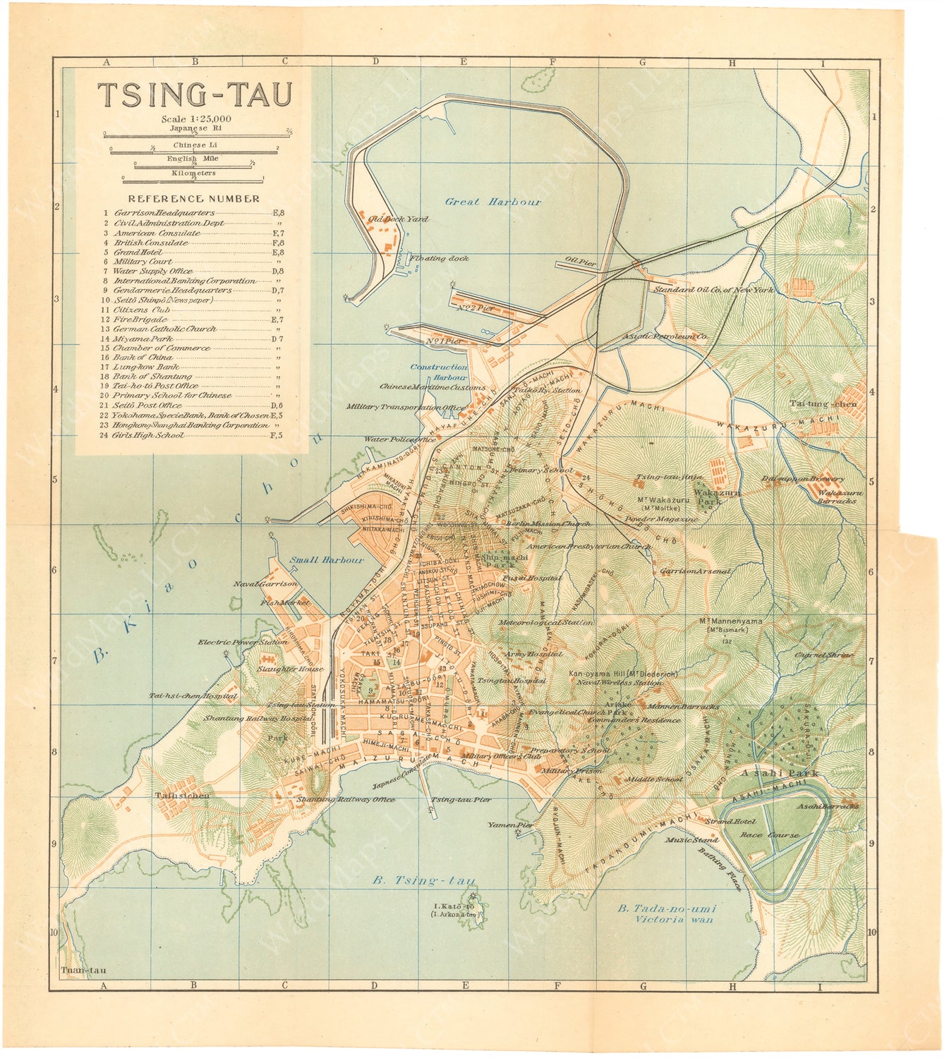 Tsing-Tau (Qingdao), China 1924 – WardMaps LLC