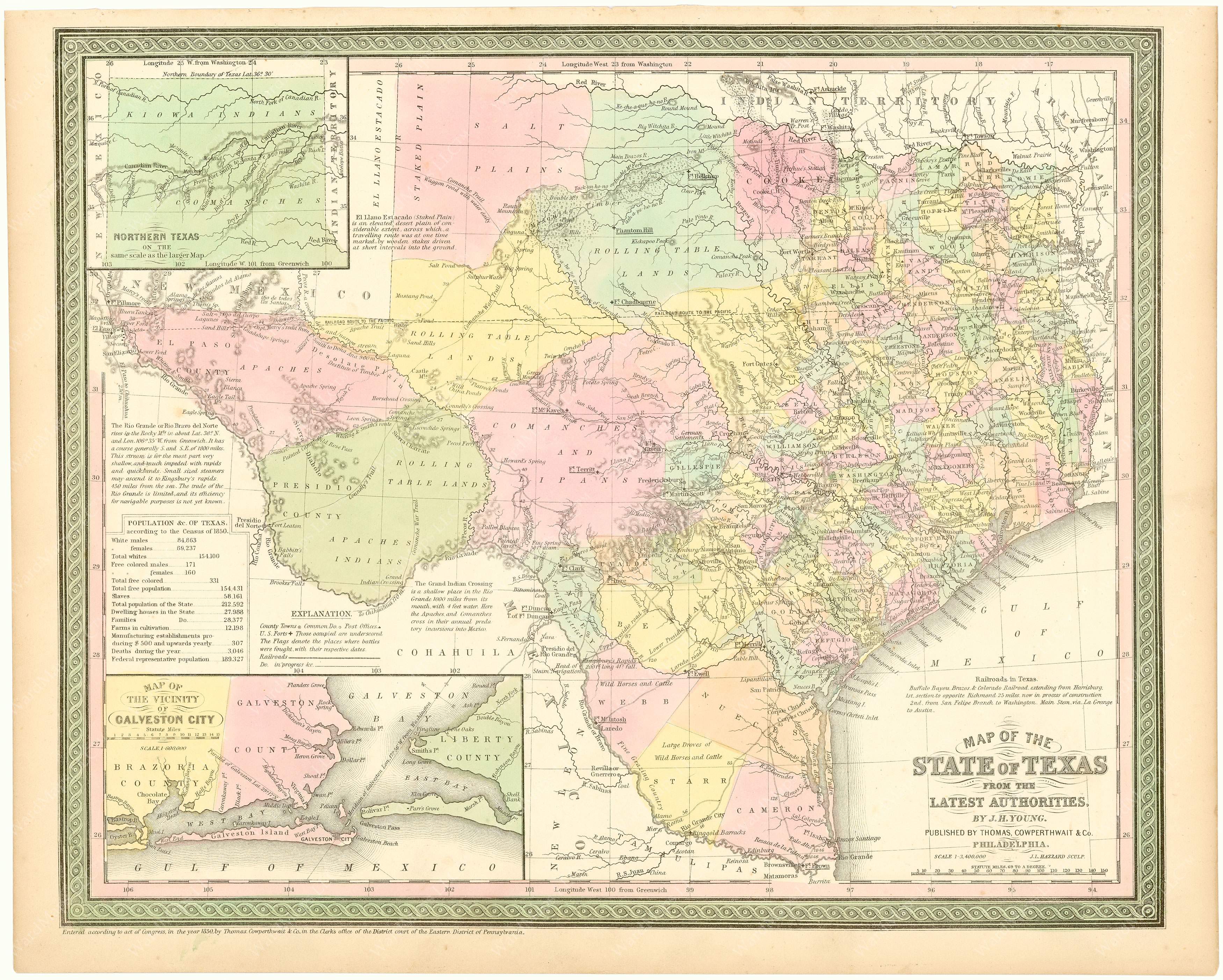 Texas 1854 – WardMaps LLC