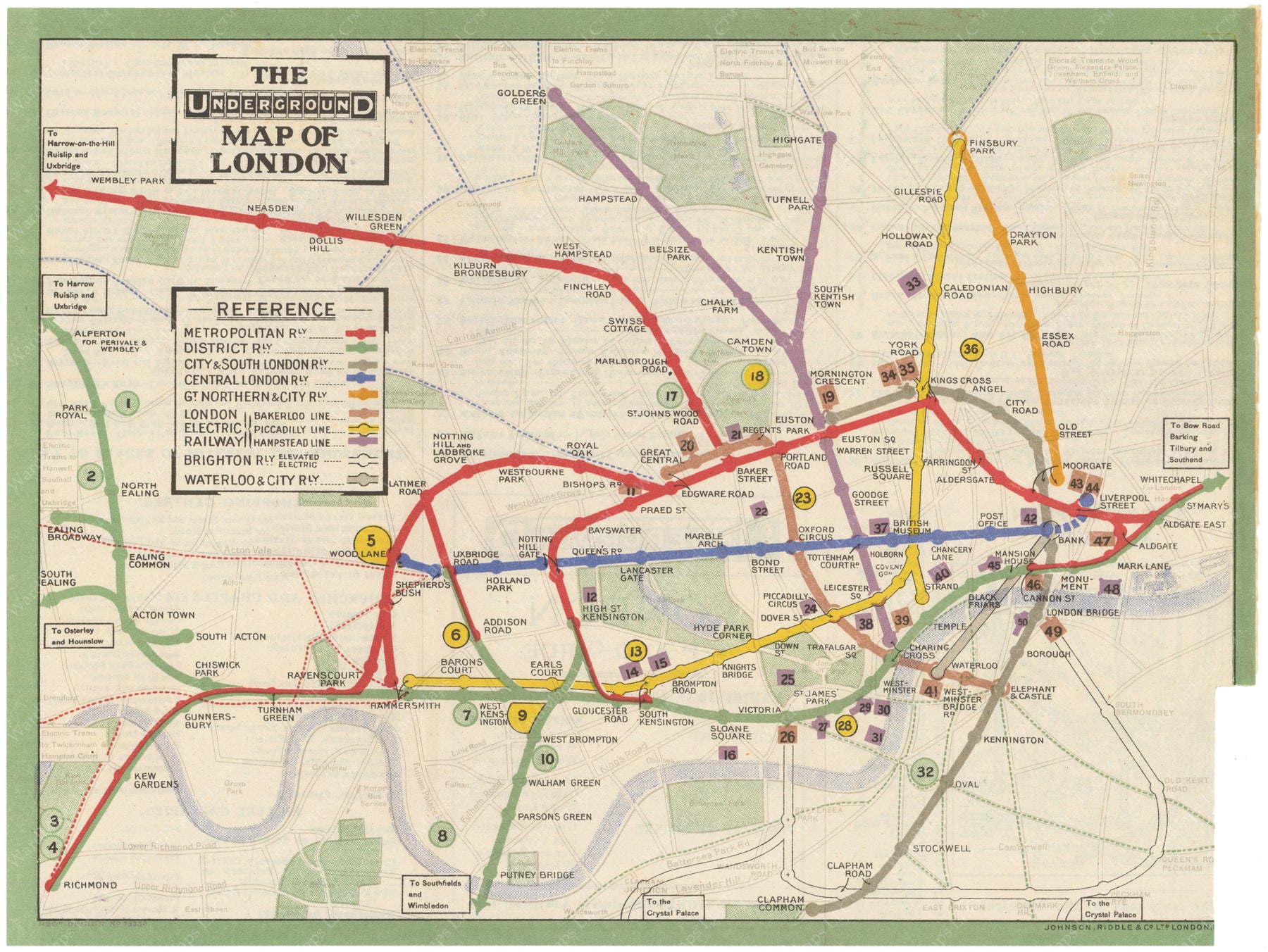 London (England) Underground 1912 – WardMaps LLC