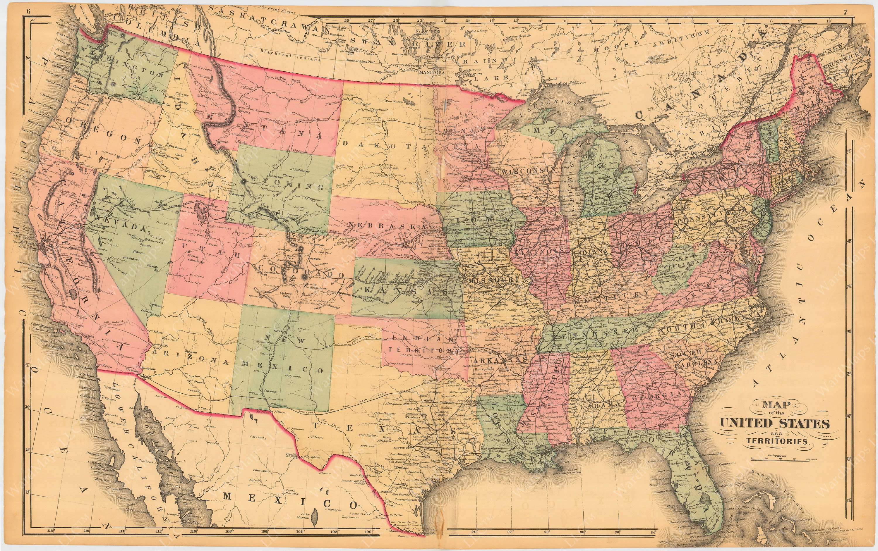 United States 1876 – WardMaps LLC