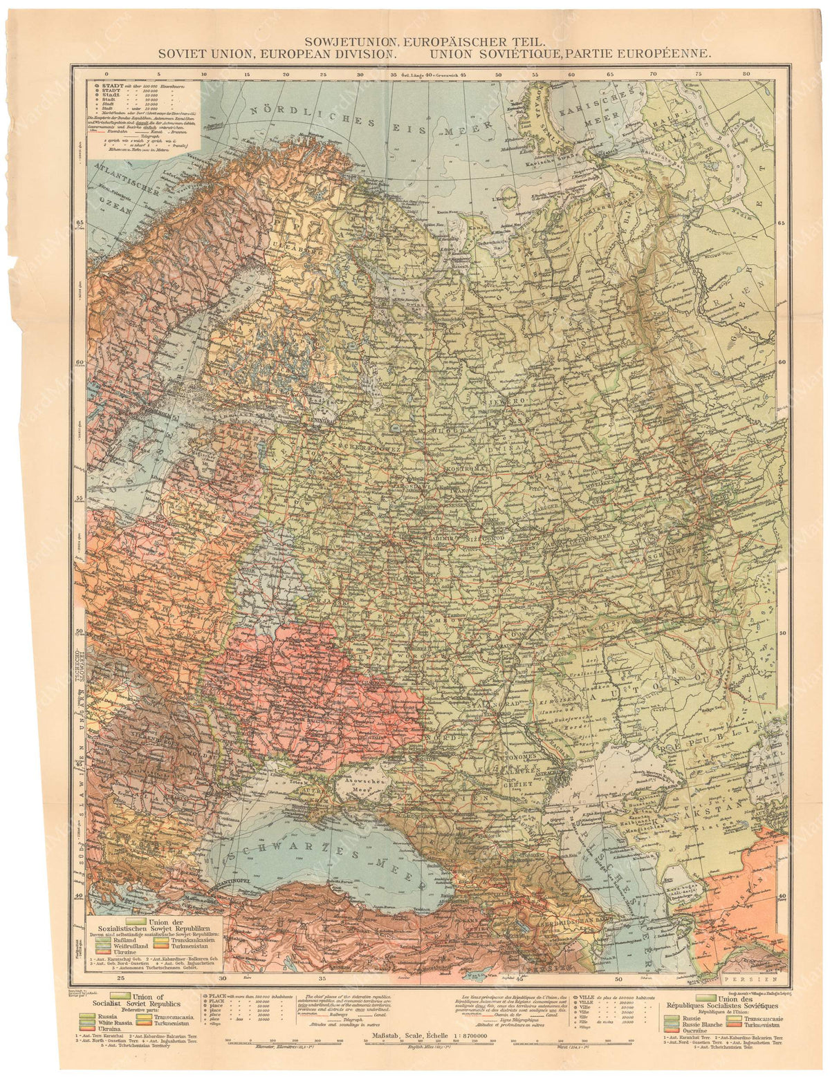 Soviet Union in Europe 1928 – WardMaps LLC
