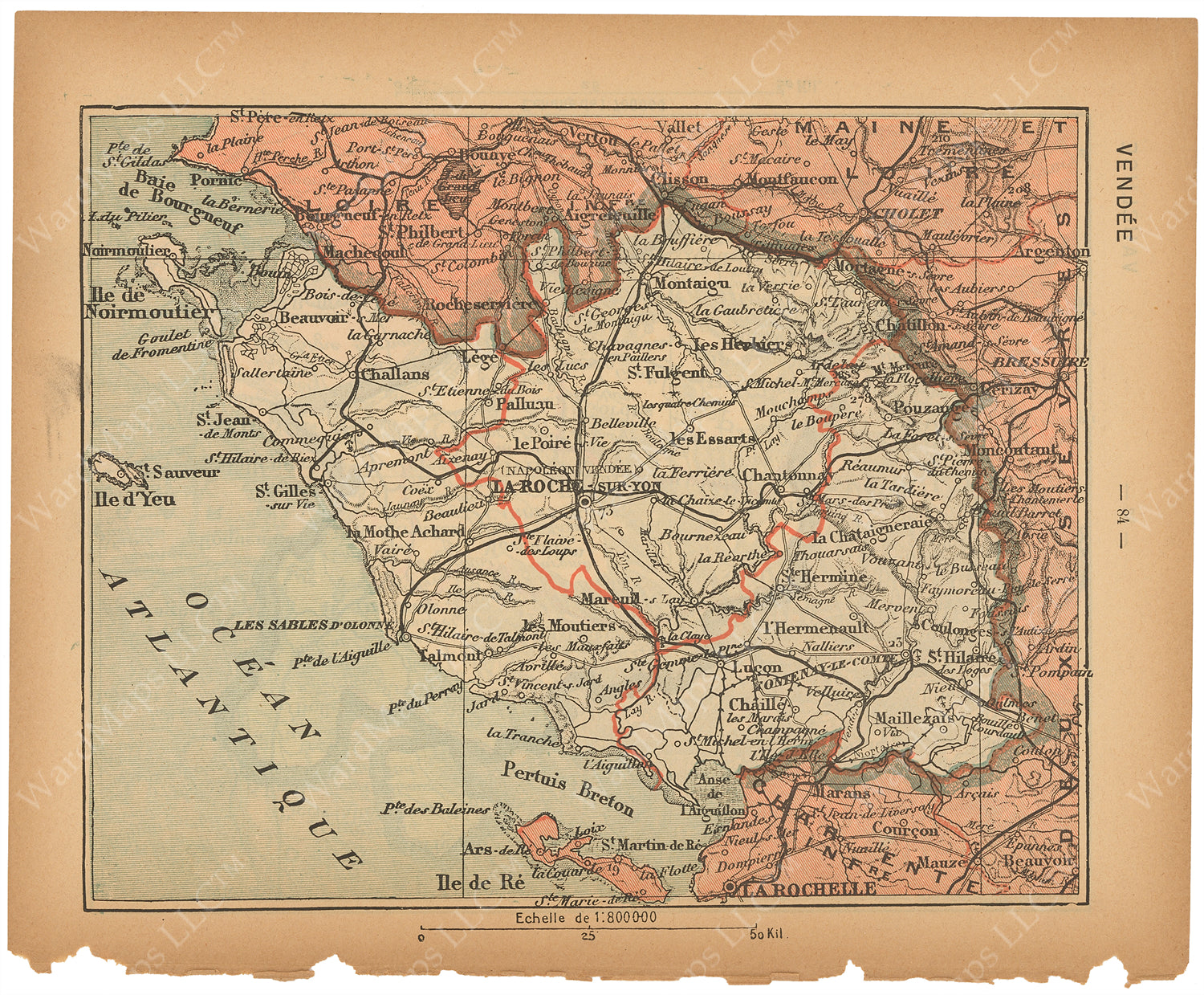 France Departments 1888: Vendee – WardMaps LLC