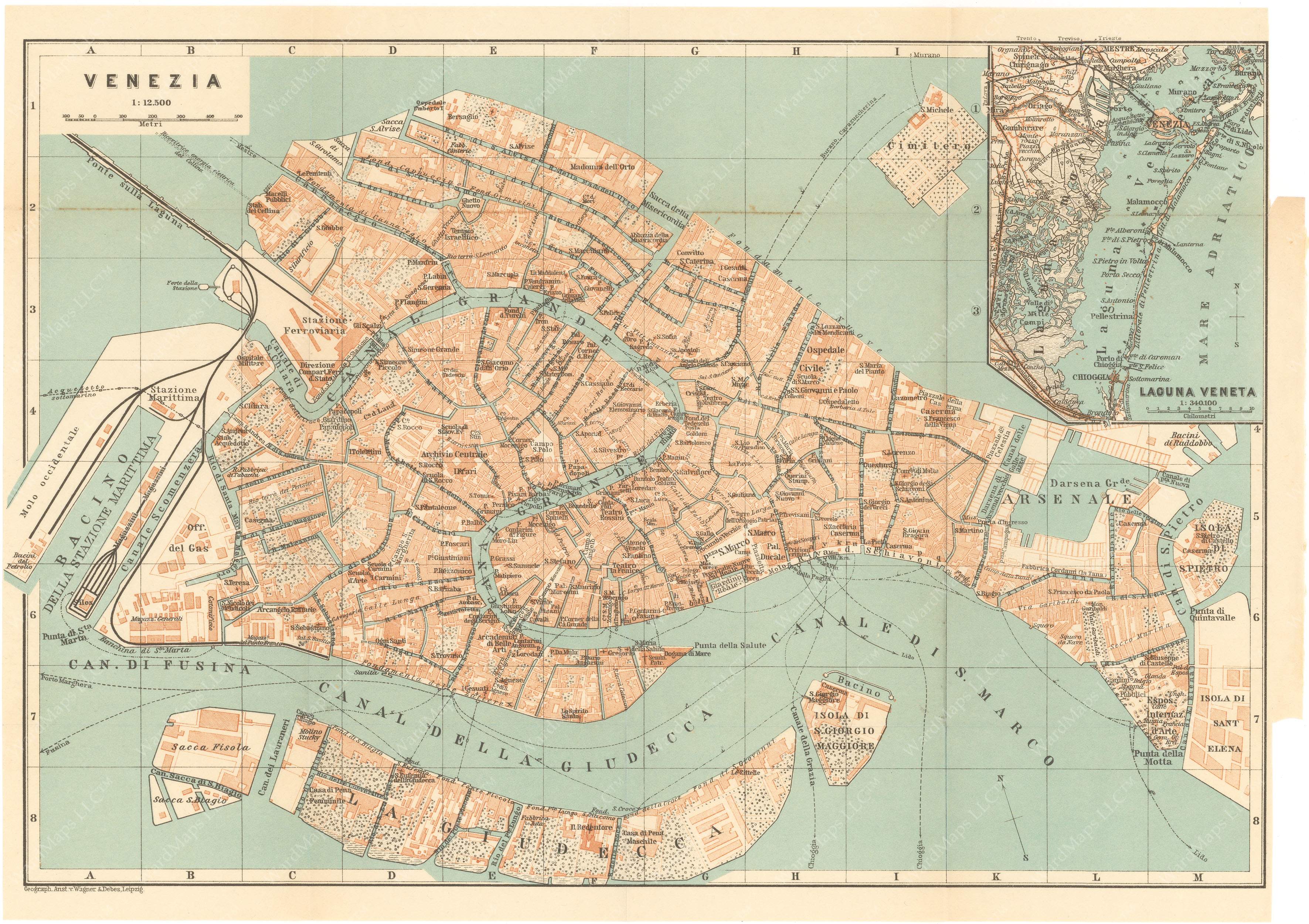 Venice, Italy 1928 – WardMaps LLC