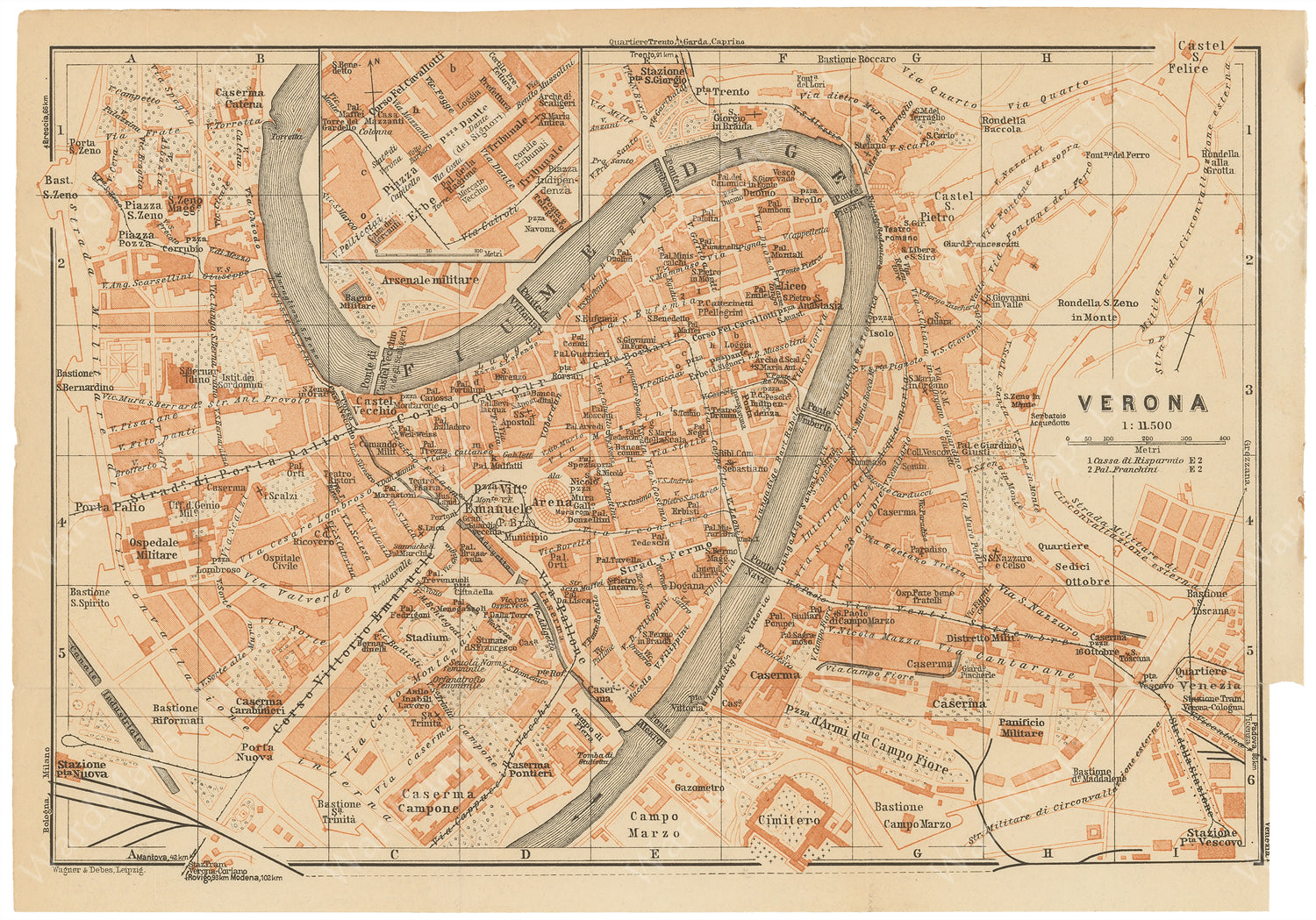Verona, Italy 1928 – WardMaps LLC