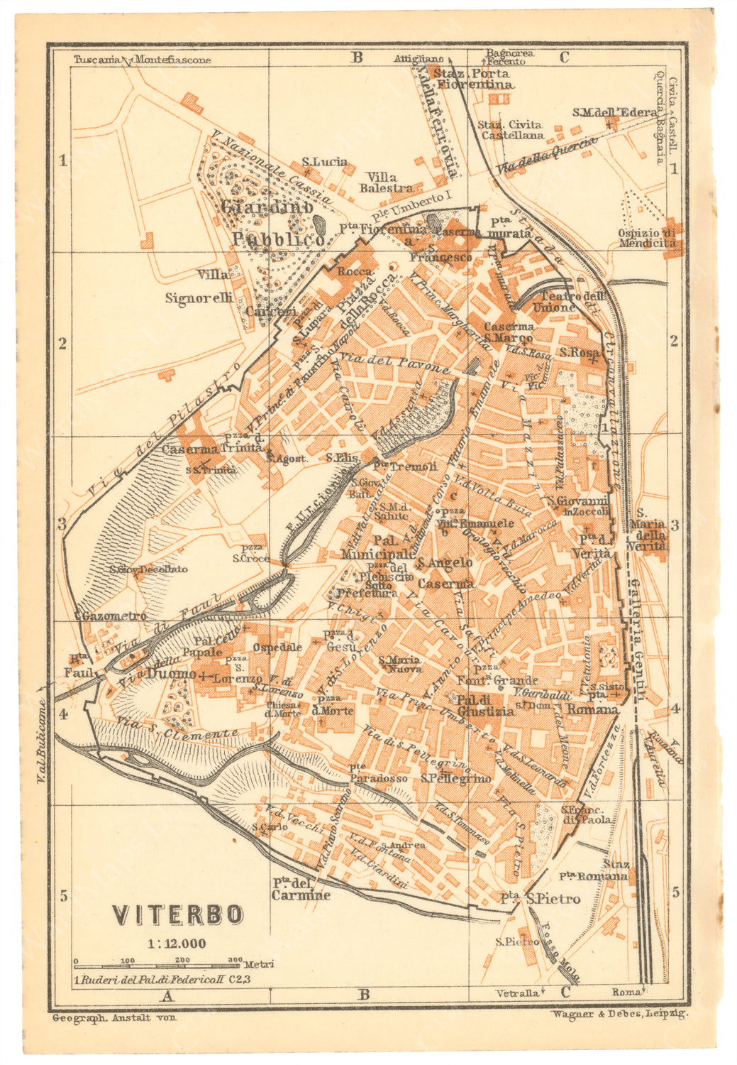 Viterbo, Italy 1909 – WardMaps LLC