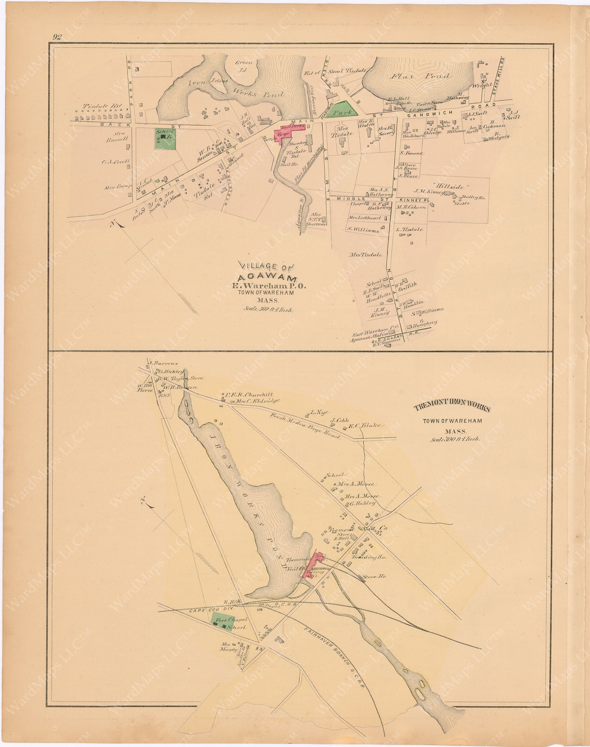 Wareham, Massachusetts 1879 – WardMaps LLC