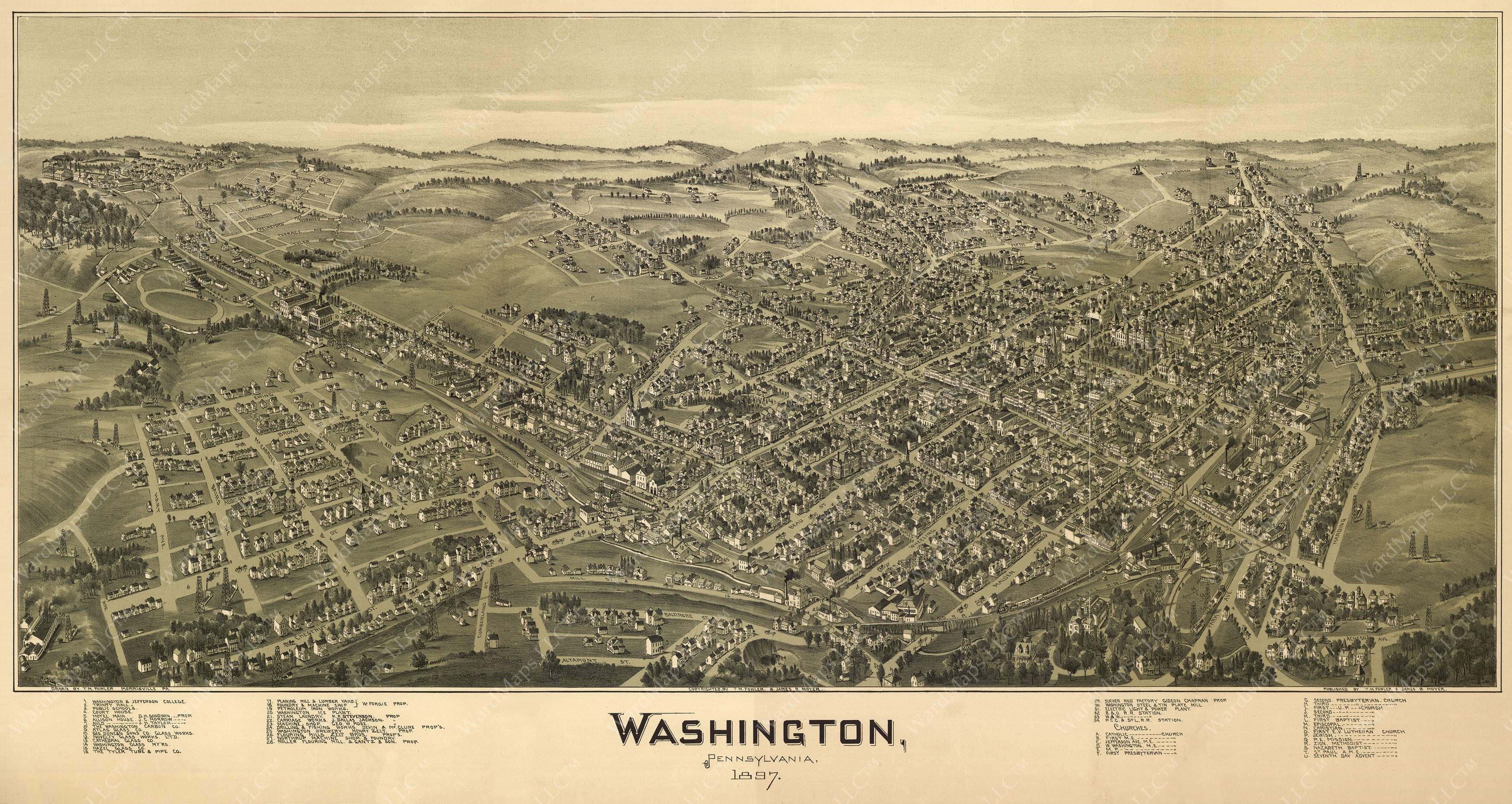 Washington, Pennsylvania 1897 – WardMaps LLC