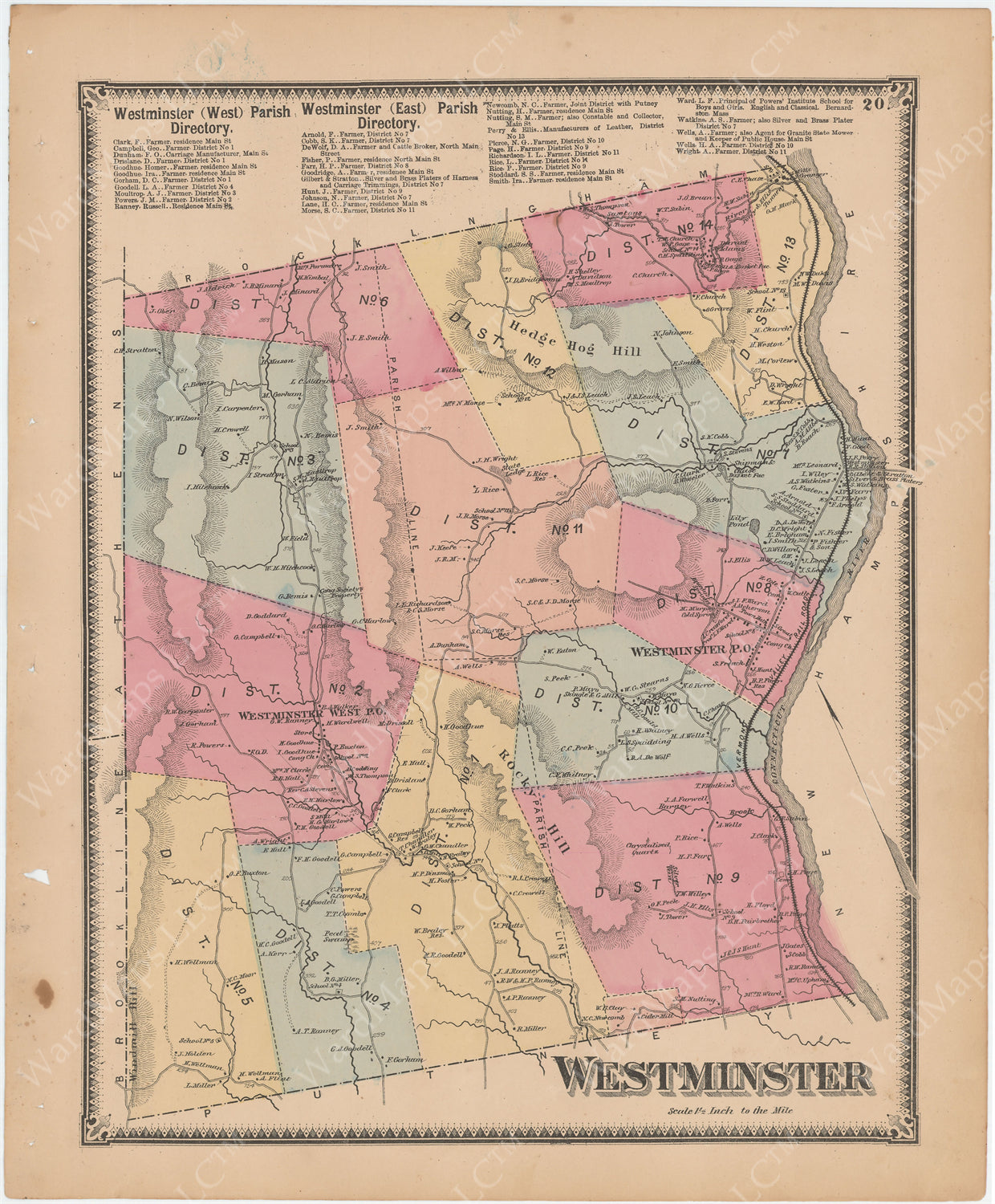 Westminster, Vermont 1869 – WardMaps LLC