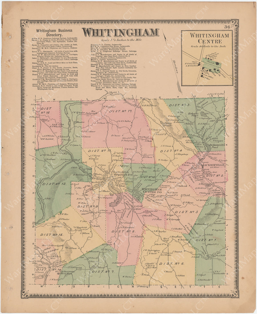 Whitingham, Vermont 1869 – WardMaps LLC