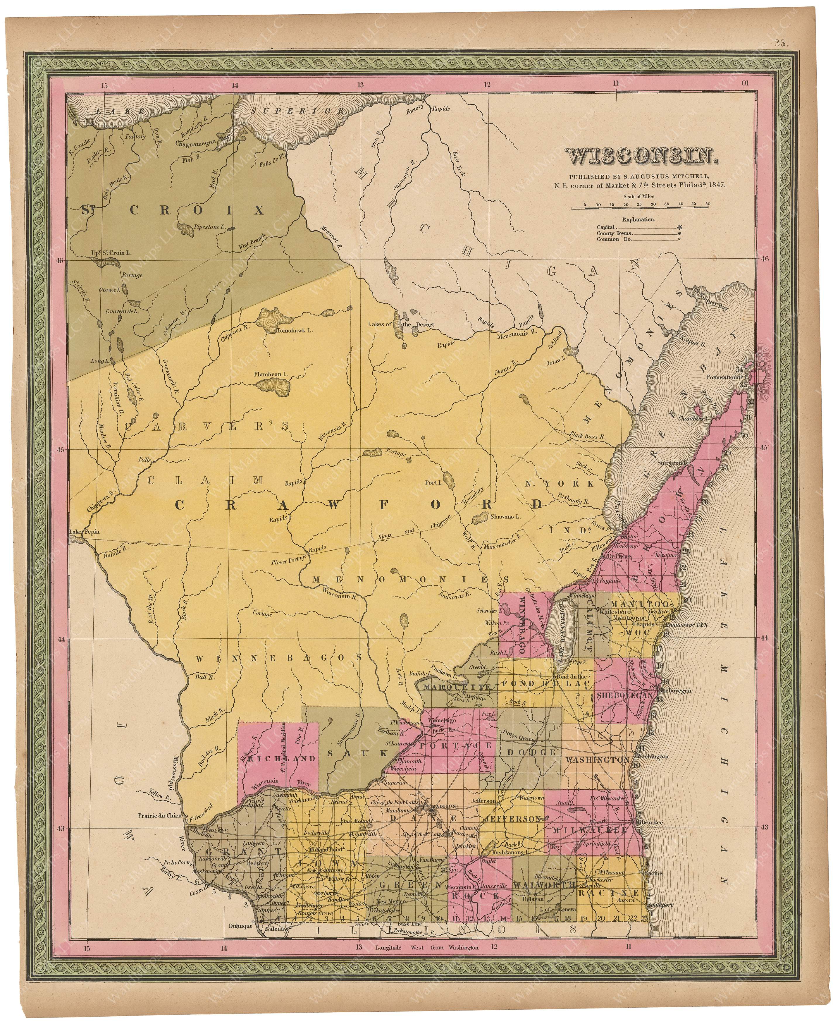 Wisconsin 1847 – WardMaps LLC
