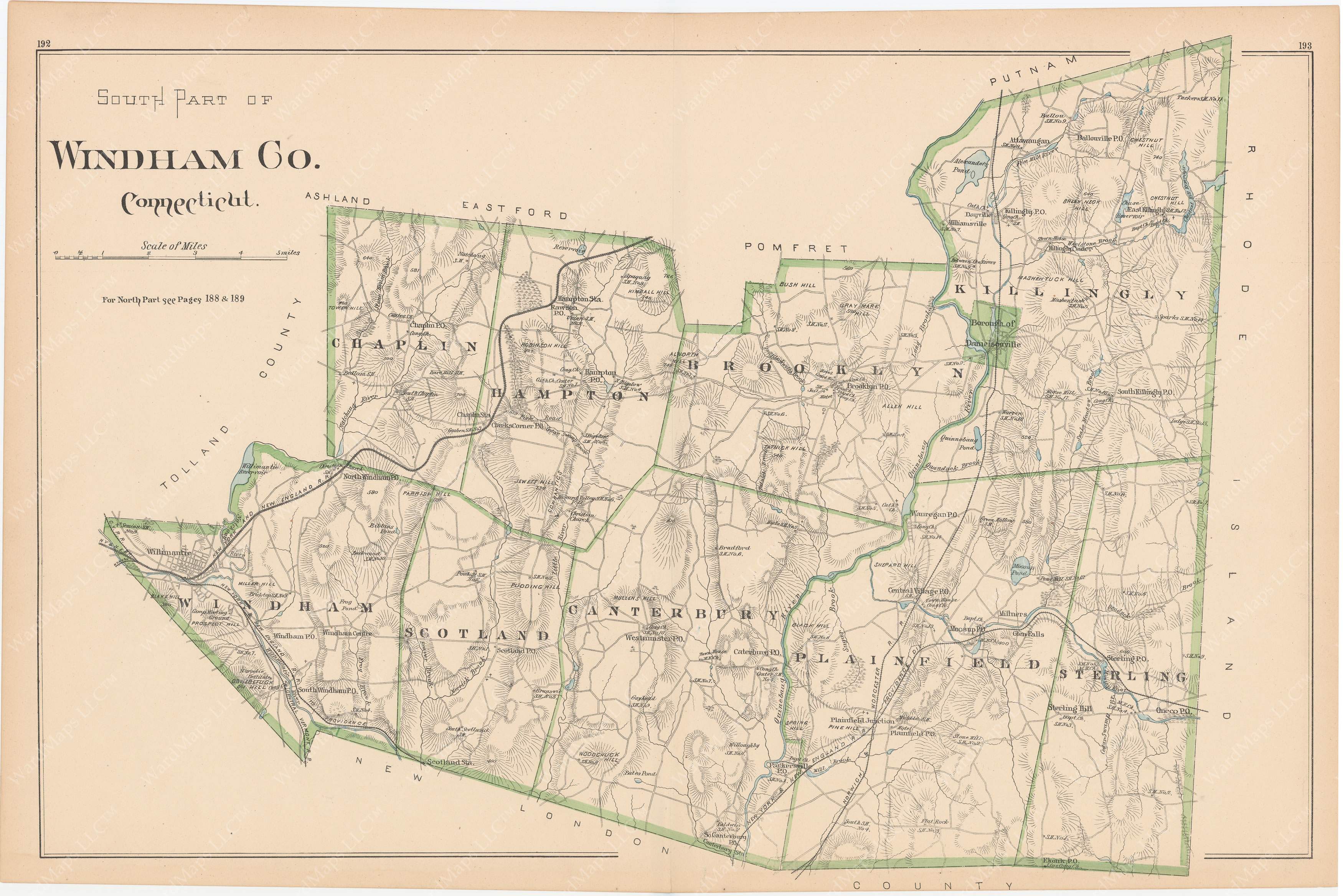 Windham County, Connecticut 1893: Southern Part – WardMaps LLC