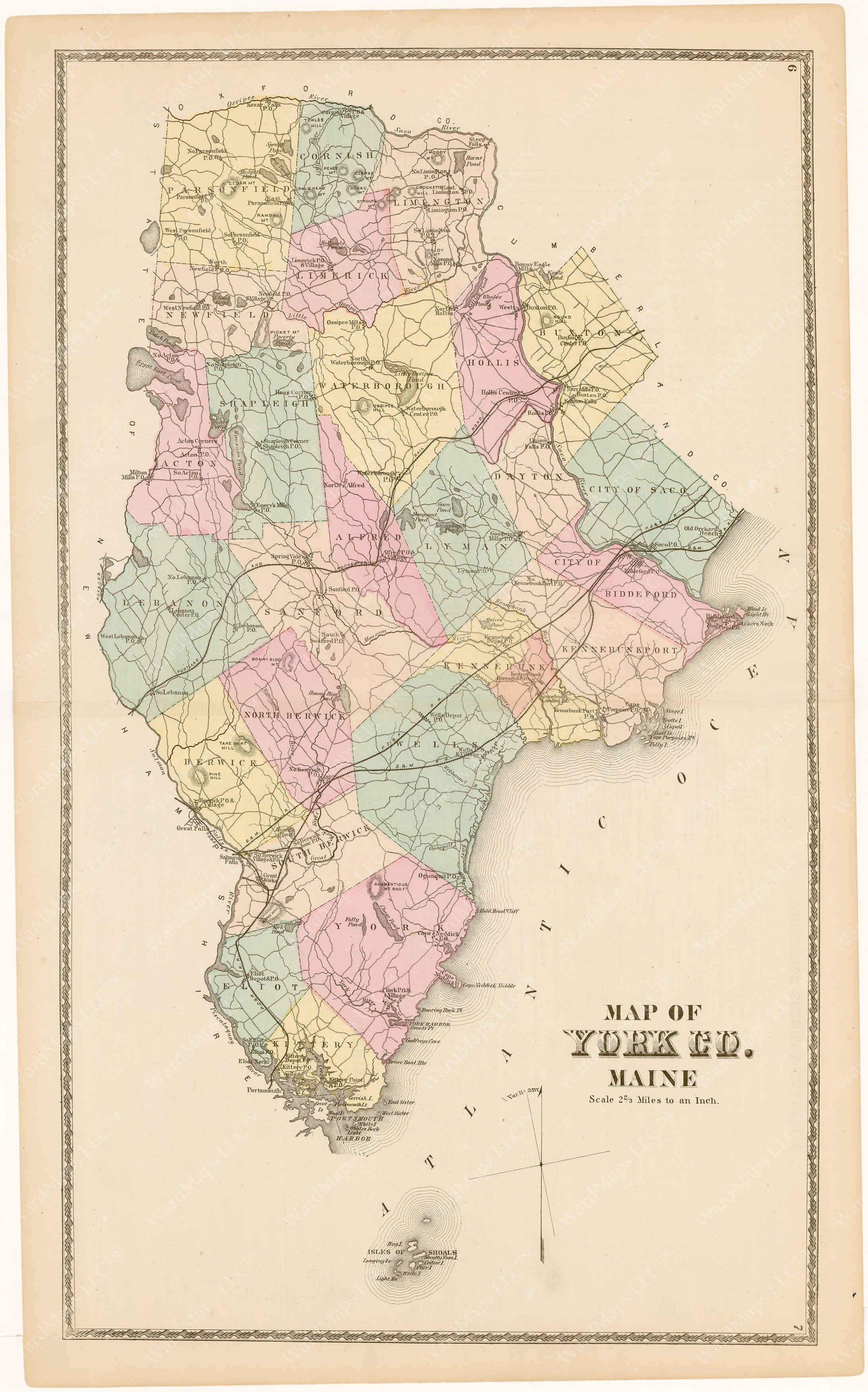 York County, Maine 1872 – WardMaps LLC